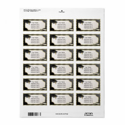 Black and Gold Grauation Address Labels | Zazzle