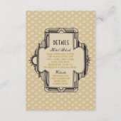 Black and Gold Great Gatsby Details Cards | Zazzle