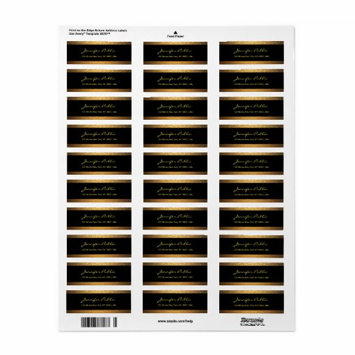 Black And Gold Handwritten Script Elegant Template Label | Zazzle