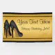 Black and Gold High Heel Shoe Birthday Party Banner | Zazzle