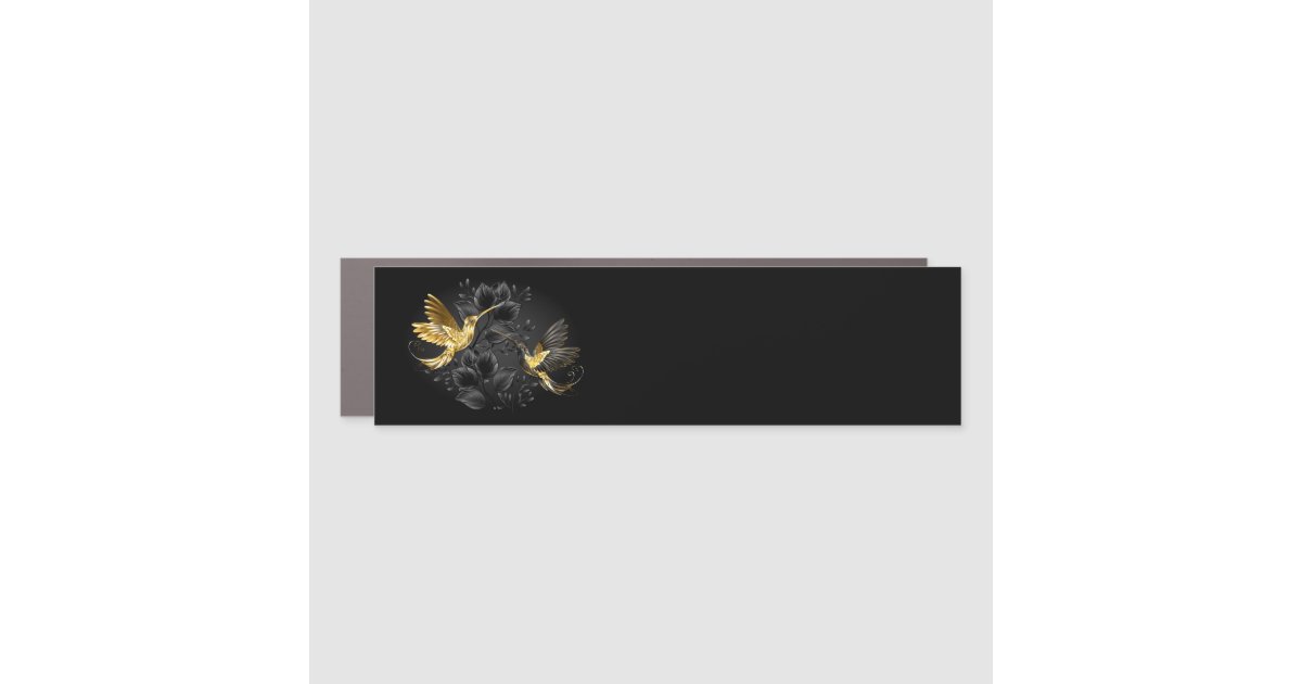 Black and Gold Hummingbird Car Magnet | Zazzle