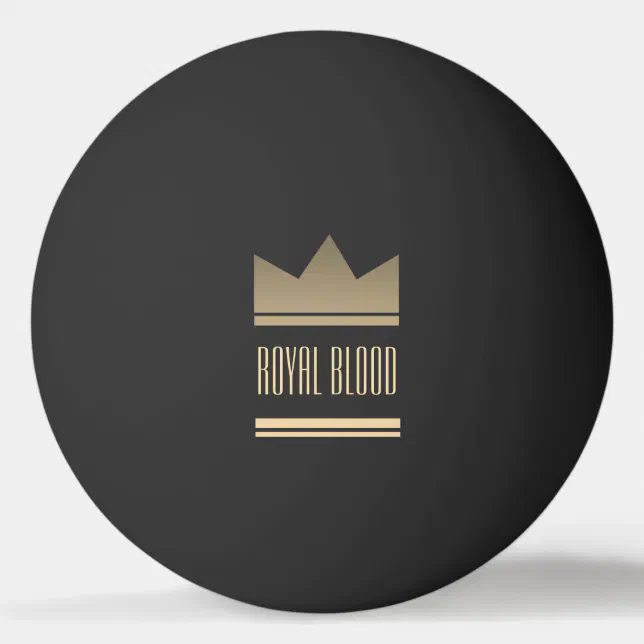Black and Gold King Crown Ping Pong Ball | Zazzle