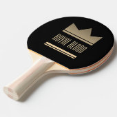 Black and Gold King Crown Ping Pong Paddle | Zazzle