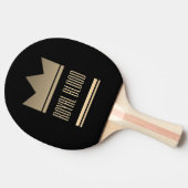 Black and Gold King Crown Ping Pong Paddle | Zazzle