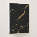 Black and Gold Marble Designer Personalized Pocket Folder | Zazzle