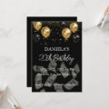 Black and Gold Money Birthday Party Invitation | Zazzle
