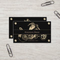 Black And Gold Motorcycle Shop Business Card | Zazzle