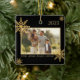 Black and Gold Personalized Ornament with Picture | Zazzle