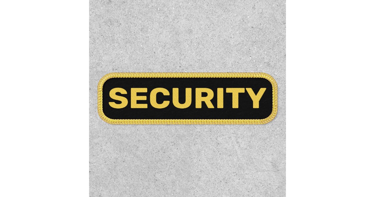 Black and Gold Security Patch | Zazzle
