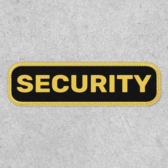 Black and Gold Security Patch | Zazzle
