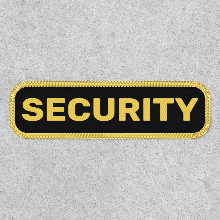 Black and Gold Security Patch | Zazzle