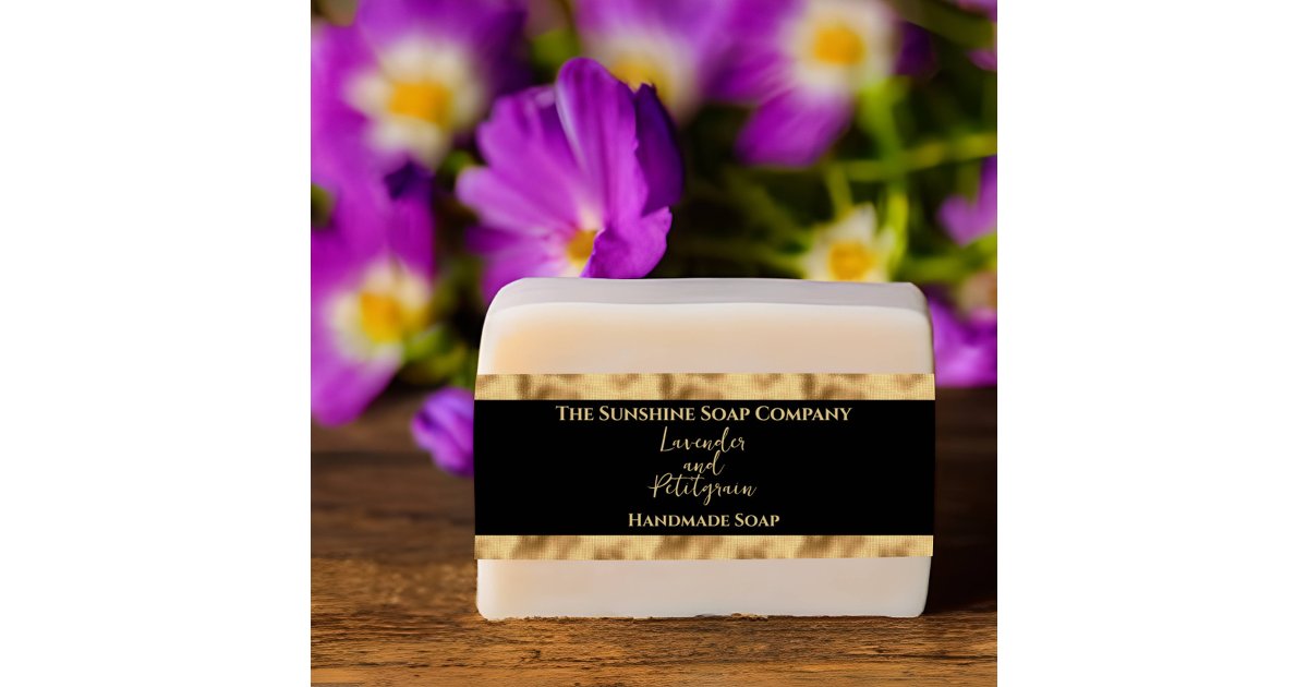 Black and Gold Soap Belly Band | Zazzle