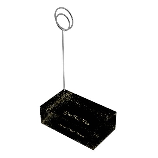 Black and Gold Table Number Holder | Zazzle.com