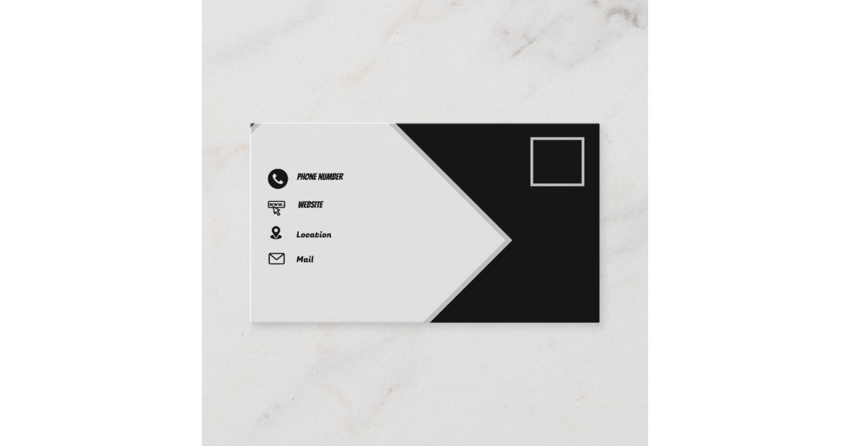 Black and gray business standar business card | Zazzle