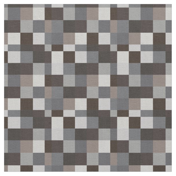 Brown Pixelated Pattern | Gamer Fabric | Zazzle