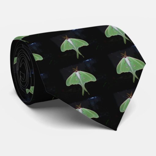 Black and Green Luna Moth Tie | Zazzle
