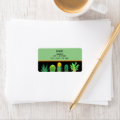 Black and Green Succulent Plants Address Label | Zazzle
