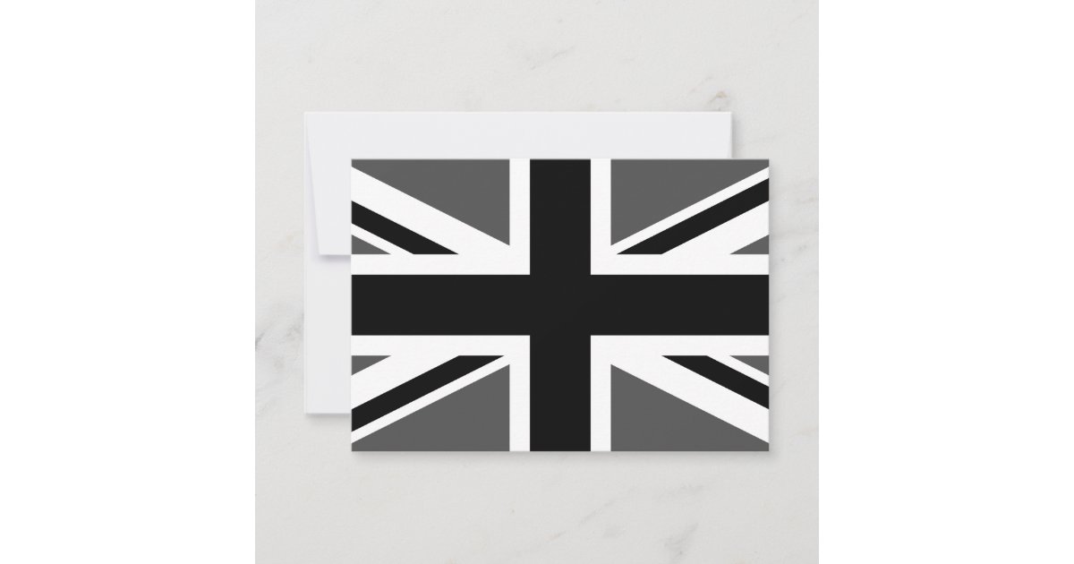 Black and Grey Union Jack | Zazzle