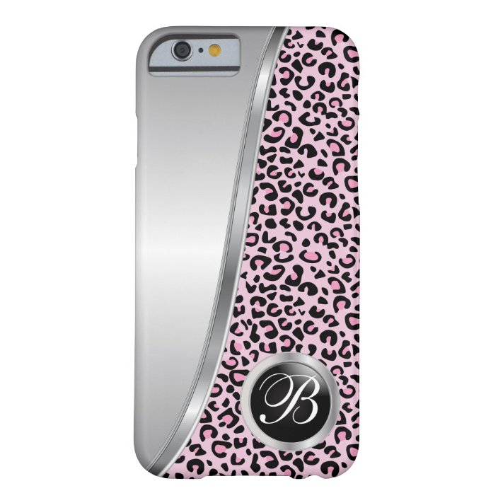 Black and Light Pink Leopard Print | Monogram Case-Mate iPhone Case ...