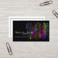 Black and Neon Brush Strokes Business Card | Zazzle