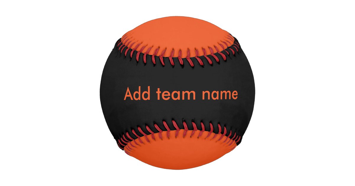 Black and Orange Baseball | Zazzle