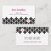 Black and Pink Flower Mom Calling Card | Zazzle
