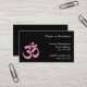 Black and Pink Om Symbol Business Card | Zazzle