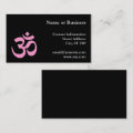 Black and Pink Om Symbol Business Card | Zazzle