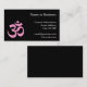 Black and Pink Om Symbol Business Card | Zazzle
