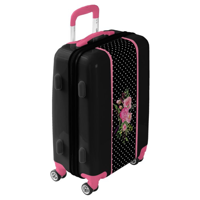 Black and Pink Pretty Ugo Luggage | Zazzle.com