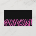 Black and Pink Zebra Professional Business Card | Zazzle