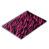 Black and Pink Zebra Stripe Spiral Notebook | Zazzle