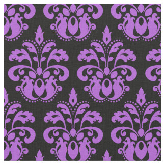 Purple Damask Fabric | Zazzle