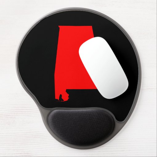 Black and Red Alabama Gel Mouse Pad | Zazzle