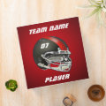 Black and Red Football Helmet Binder | Zazzle