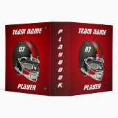 Black and Red Football Helmet Binder | Zazzle