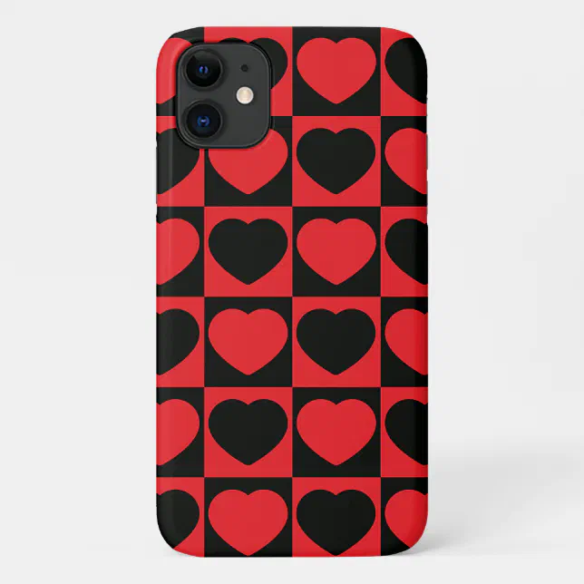 black and red hearts phone case | Zazzle