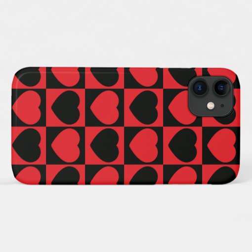 black and red hearts phone case | Zazzle