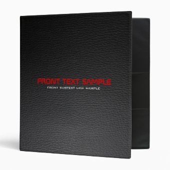 Black And Red Leather Texture Print Binder | Zazzle