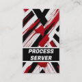 Black and Red Process Server Business Card | Zazzle