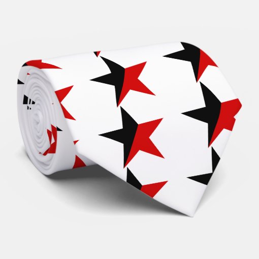 Black and Red Star Anarcho-Syndicalism Anarchism Neck Tie | Zazzle