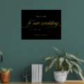Black and Shiny Calligraphy Wedding Welcome Sign | Zazzle