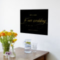 Black and Shiny Calligraphy Wedding Welcome Sign | Zazzle