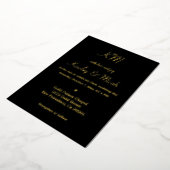Black and Shiny Wedding Foil Invitation | Zazzle