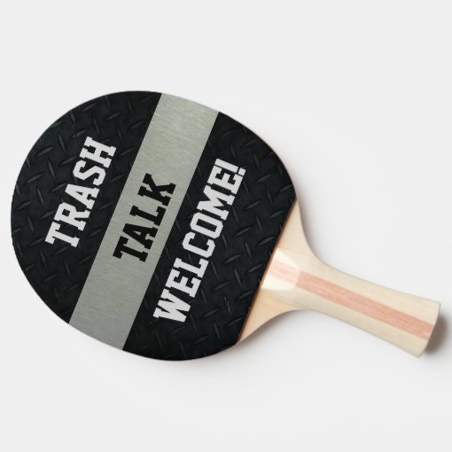 Black and Silver Funny Trash Talk Paddle | Zazzle