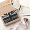 Black and Silver Gray Union Jack Flag Rectangular Sticker | Zazzle
