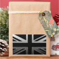Black and Silver Gray Union Jack Flag Rectangular Sticker | Zazzle