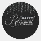 Sparkly Gold Retirement Stickers | Zazzle.com
