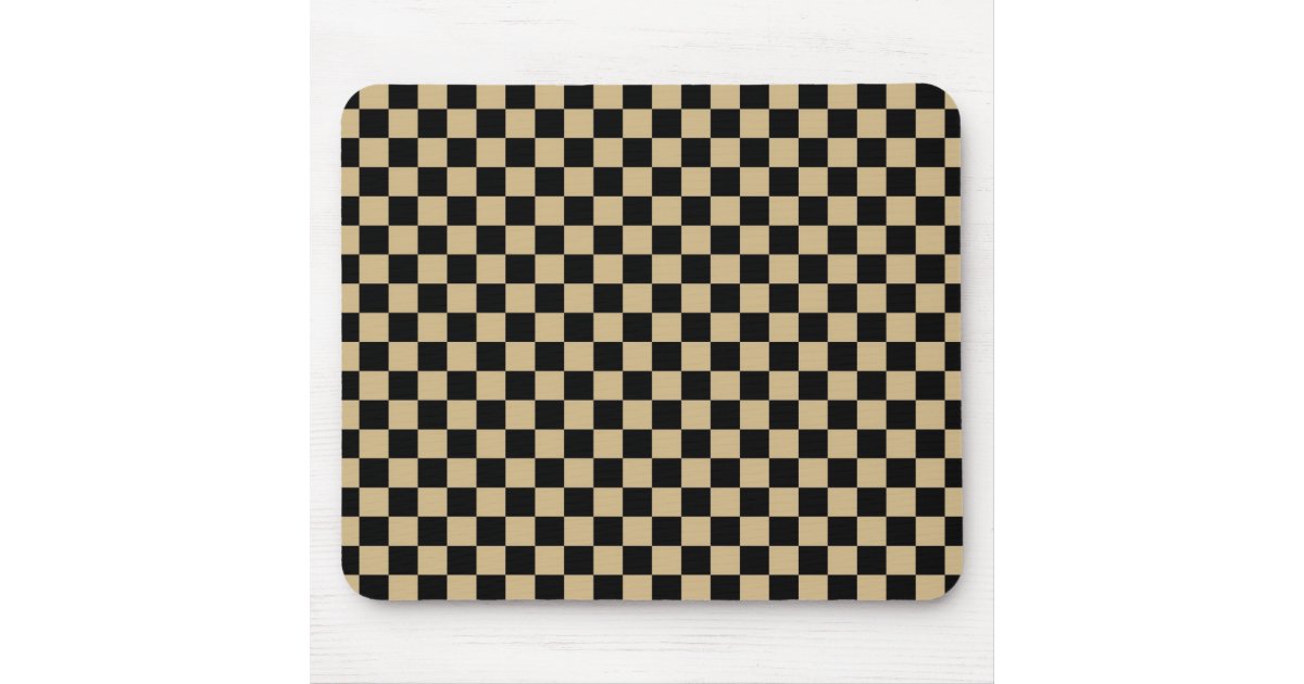 Black and Tan Checkered Mouse Pad | Zazzle