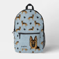 Black And Tan German Shepherd Cute Dog Pattern Printed Backpack | Zazzle